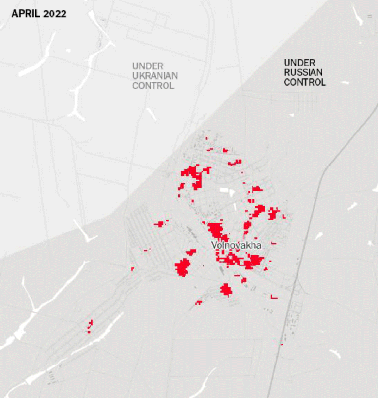 Visualizing the destruction in Ukraine: A years-long project following ...